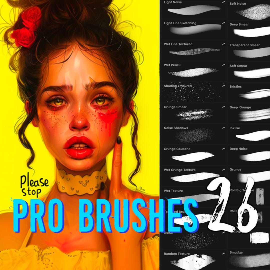 26 Procreate Brushes: PRO 26 Brushes for Procreate App Brushes ...