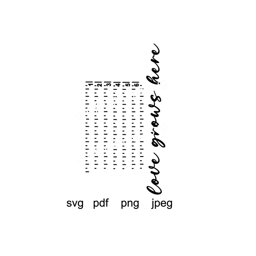 Love Grows Here Growth Chart Svg, Family Growth Chart, Diy Growth Chart ...