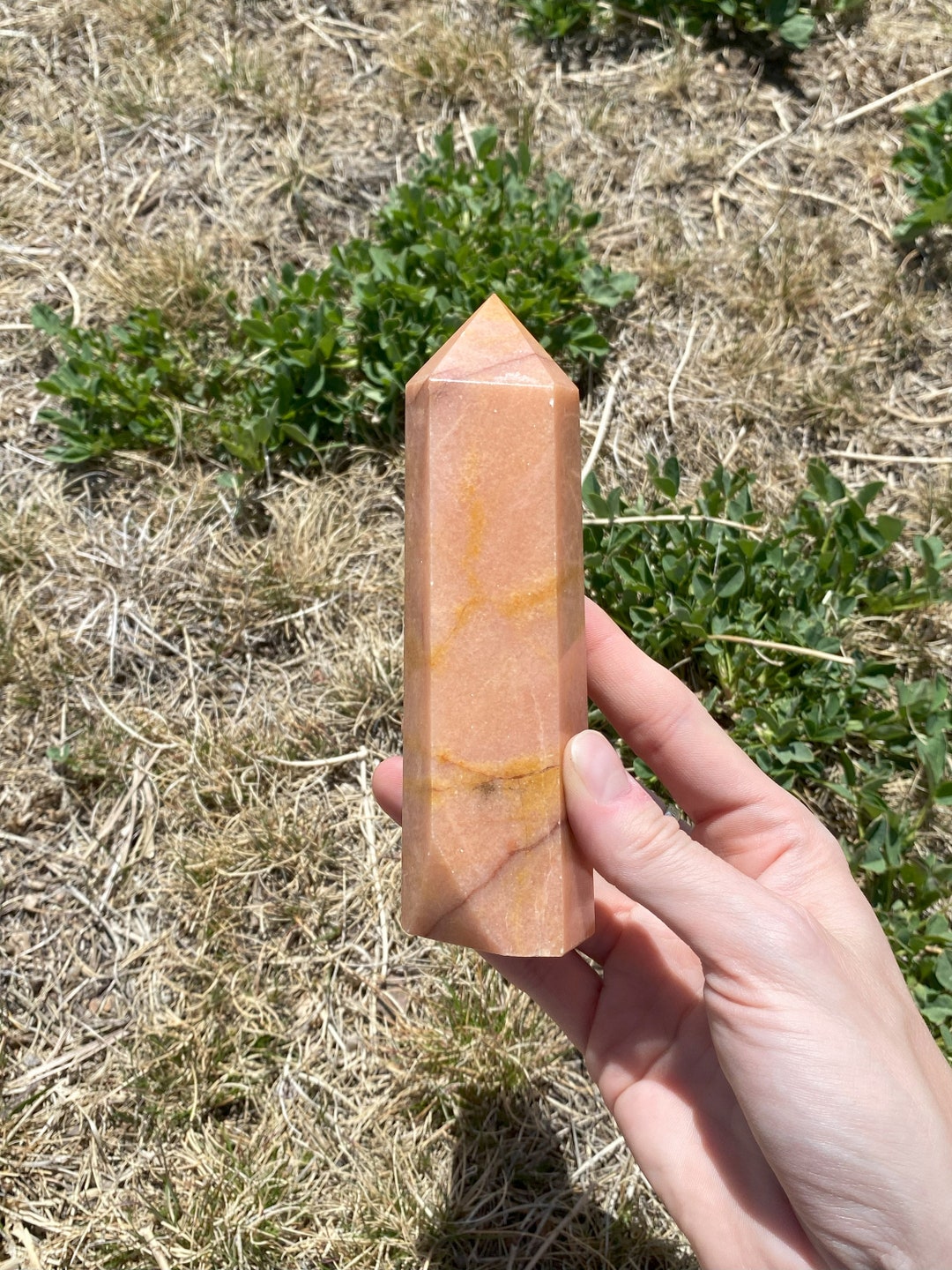 Large Sunstone Tower 412 Grams, 6 Inches Tall - Etsy