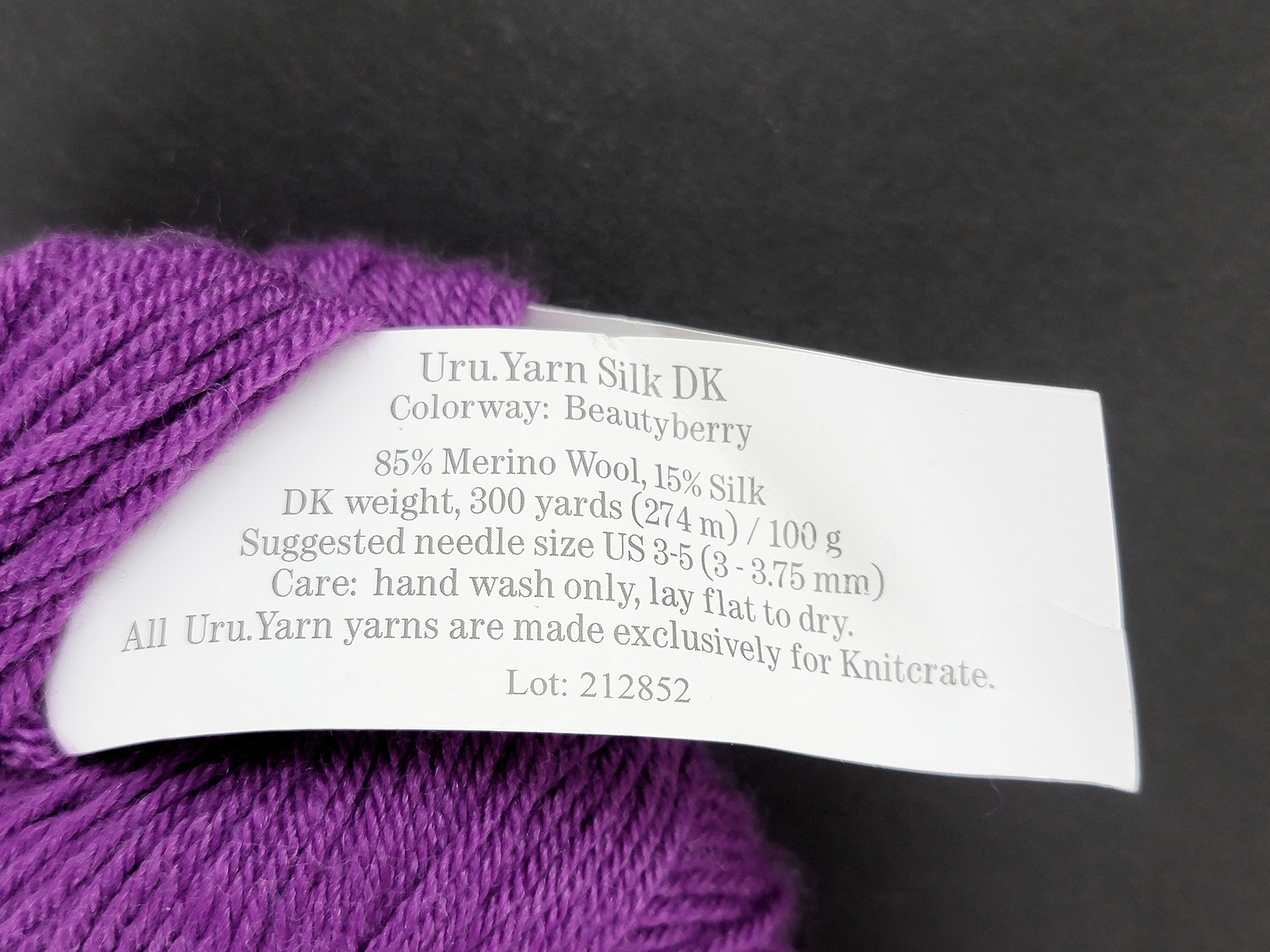 URU Yarn by Knitcrate SILK DK Colorway 'beautyberry' - Etsy