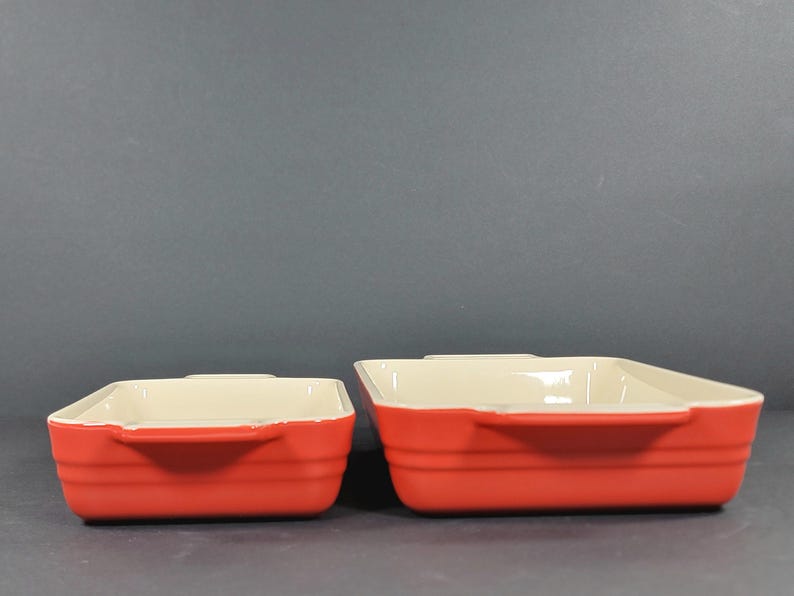 Le Creuset Stoneware Set of 2 Rectangular Baking Dishes 25cm & 18cm ...