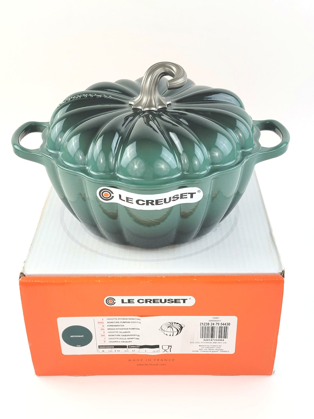Le Creuset Cast Iron Signature Pumpkin Cocotte 3.7L / 4qt Oven ...