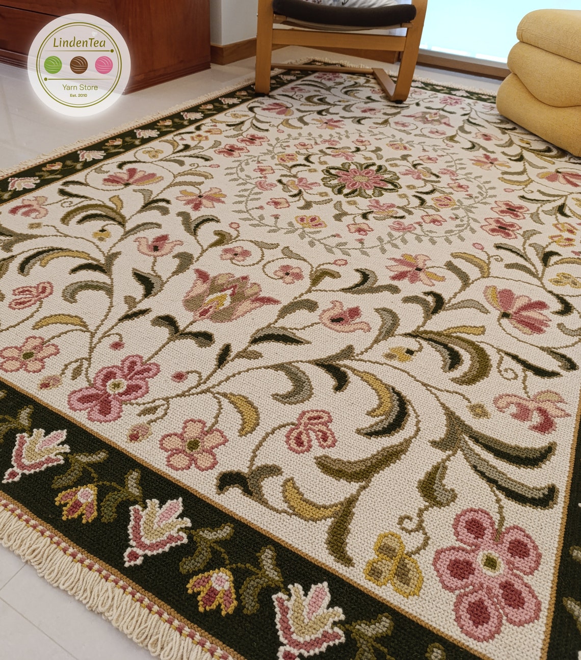 Arraiolos Tapestry Kit Santa Clara 1.75m X 2.55m - Arraiolos Rugs DIY ...