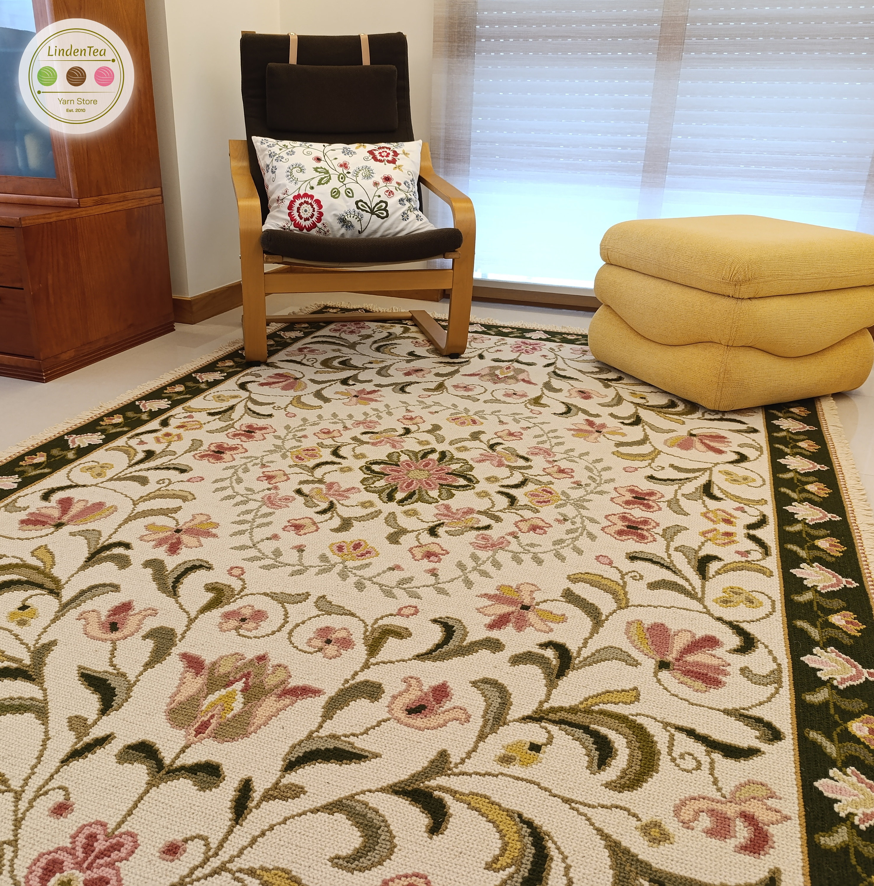 Arraiolos Tapestry Kit Santa Clara 1.75m X 2.55m - Arraiolos Rugs DIY ...