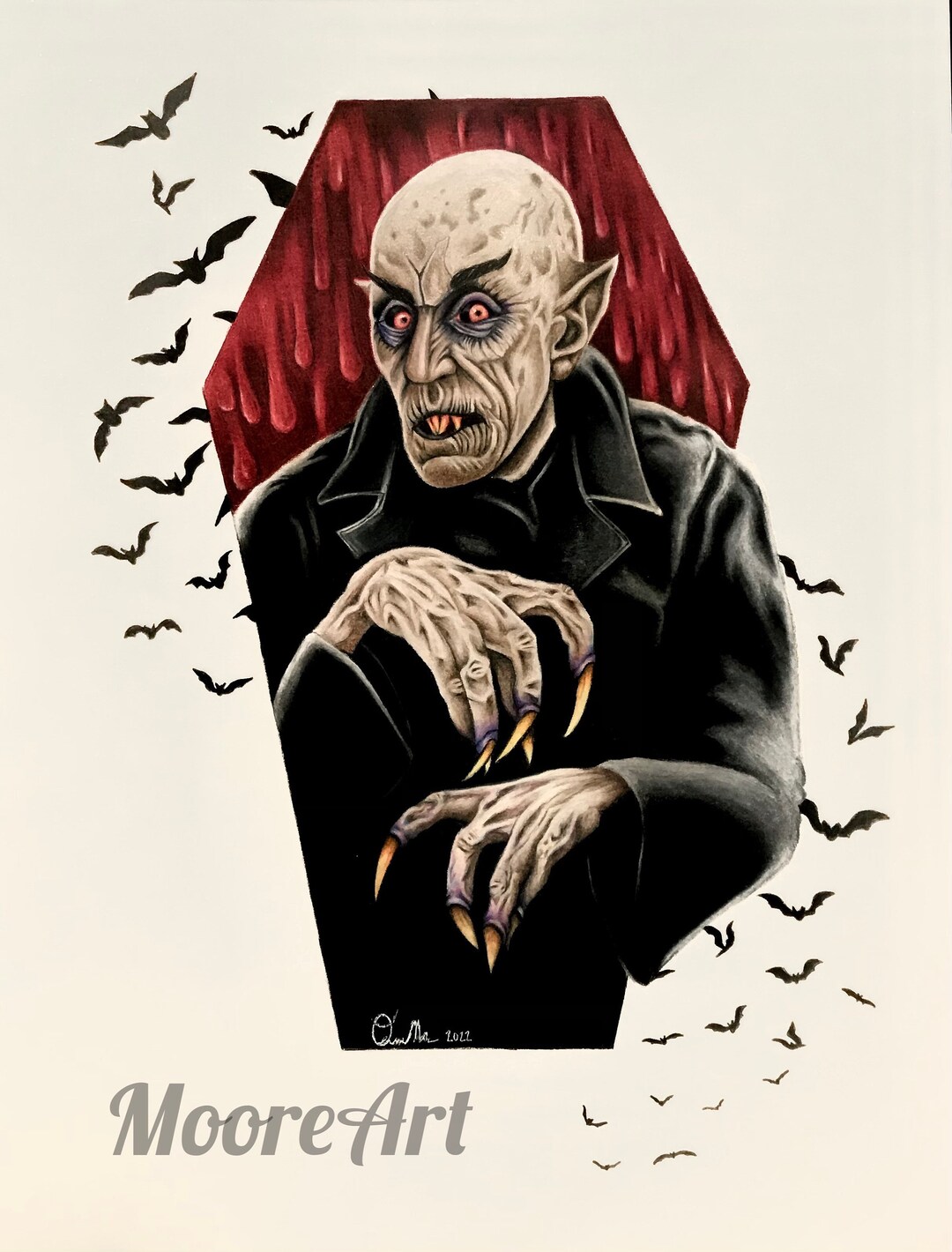 Nosferatu Prismacolor Pencils 8.5 X 11 Print. Great Gift for a Special ...
