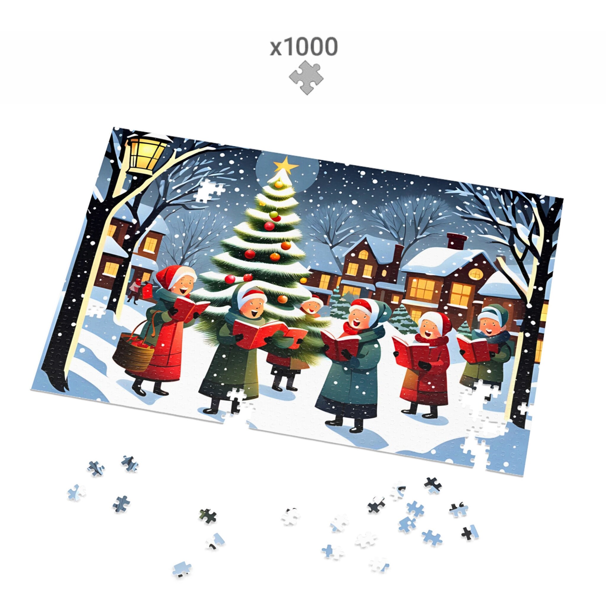 Carol Singers 1000 Piece Jigsaw Puzzle Gift Christmas Carol Singers Art ...