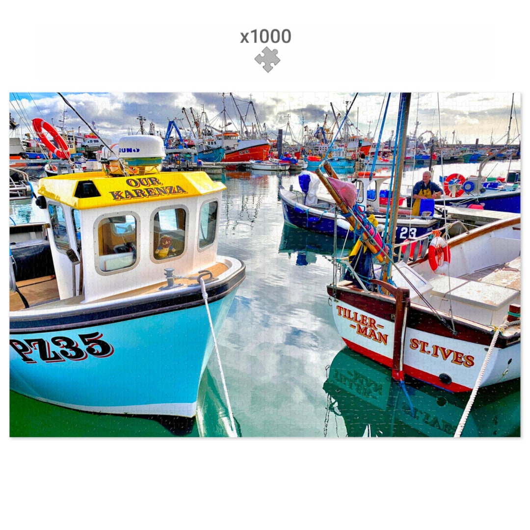 Newlyn Harbour Fishing Boats Jigsaw Puzzle - 1000 Piece Cornwall Puzzle ...