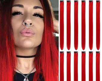 Red Hair Extensions | Etsy