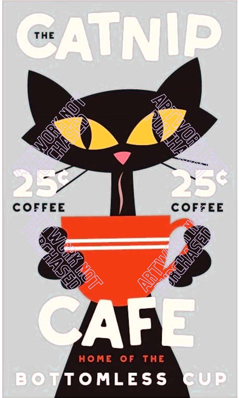 Catnip Cafe Cottage Core Art Y2K Printable Design Whimsigoth Aesthetic ...