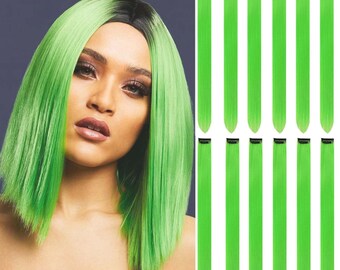 Green Hair Extensions - Etsy