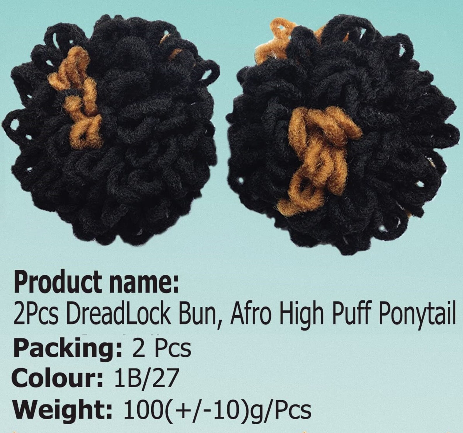 Dreadlock Bun Set of 2 Afro High Puff Drawstring Ponytail - Etsy