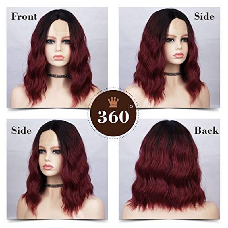Burgundy Wine Red Ombre Daily Wear Trending Style Wig for - Etsy