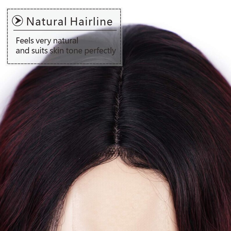 Burgundy Wine Red Ombre Daily Wear Trending Style Wig for - Etsy