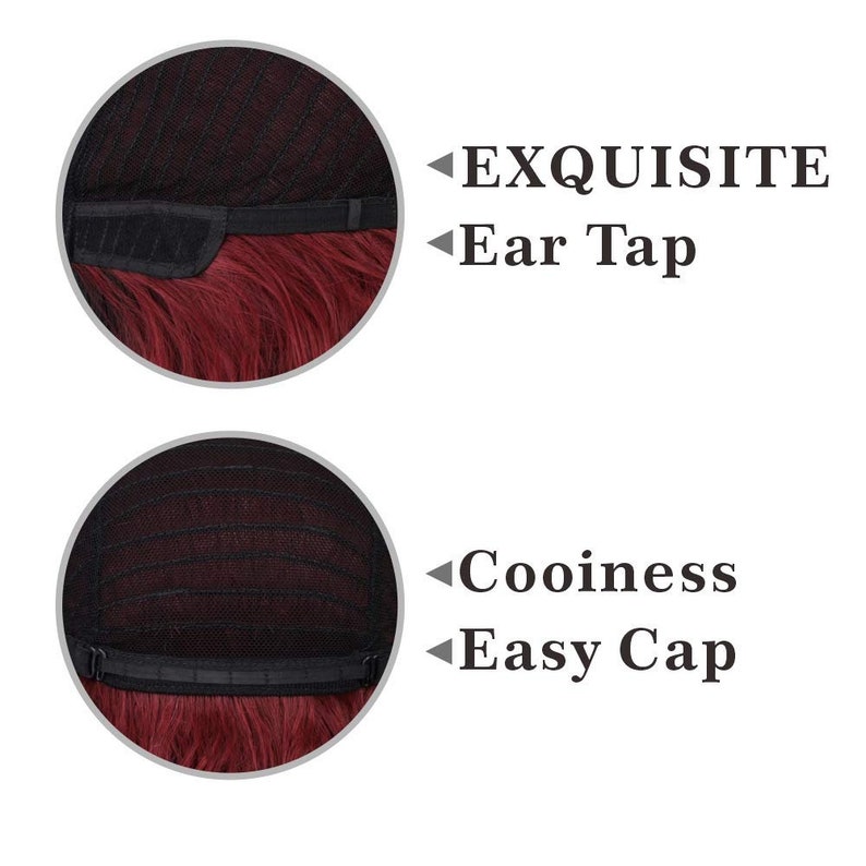 Burgundy Wine Red Ombre Daily Wear Trending Style Wig for - Etsy