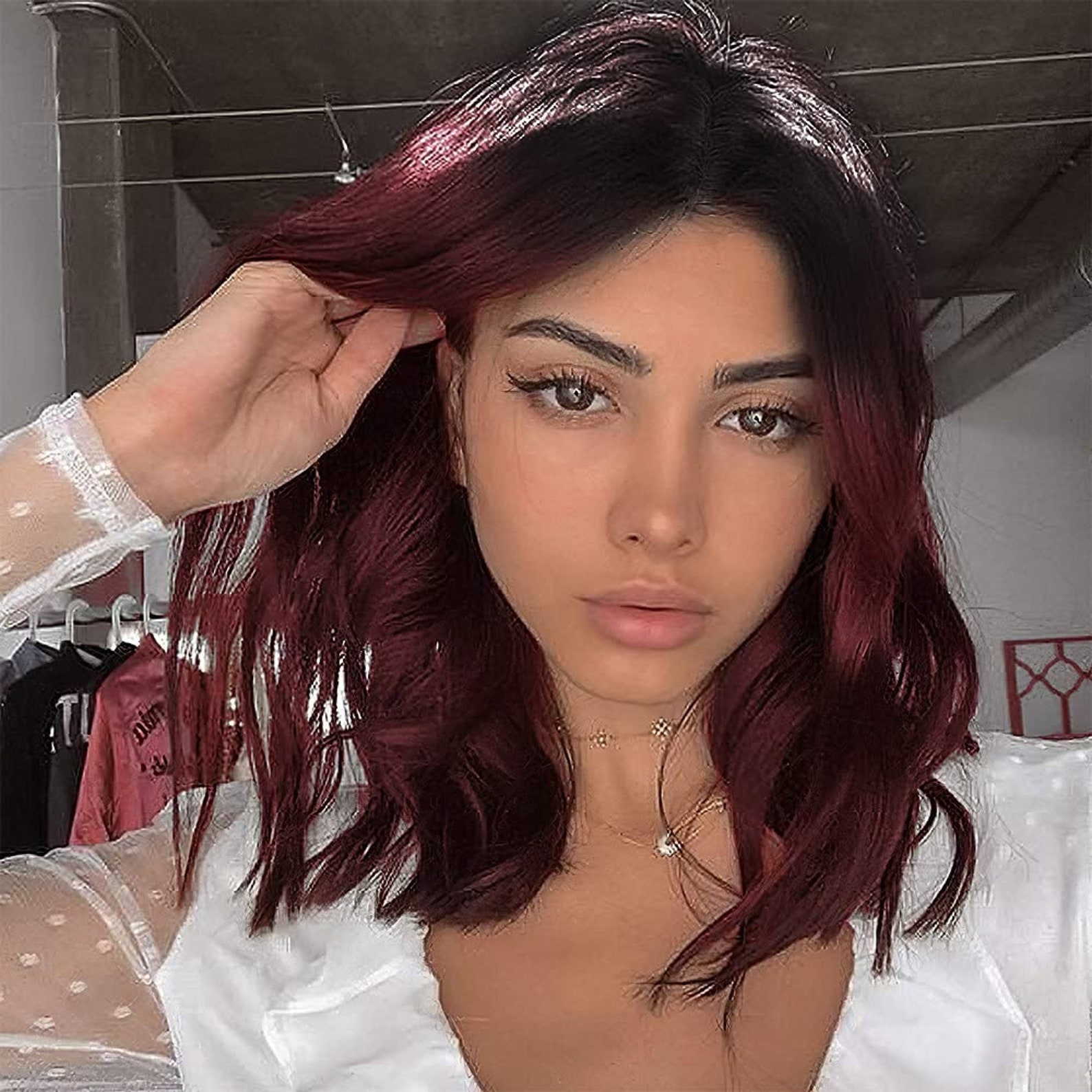 Burgundy Wine Red Ombre Daily Wear Trending Style Wig for - Etsy