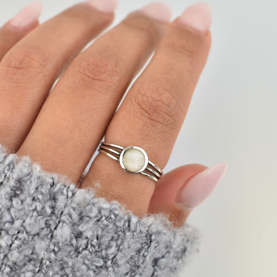 Genuine Moonstone Silver Rings, Chunky Silver Rings, Statement, Rings ...