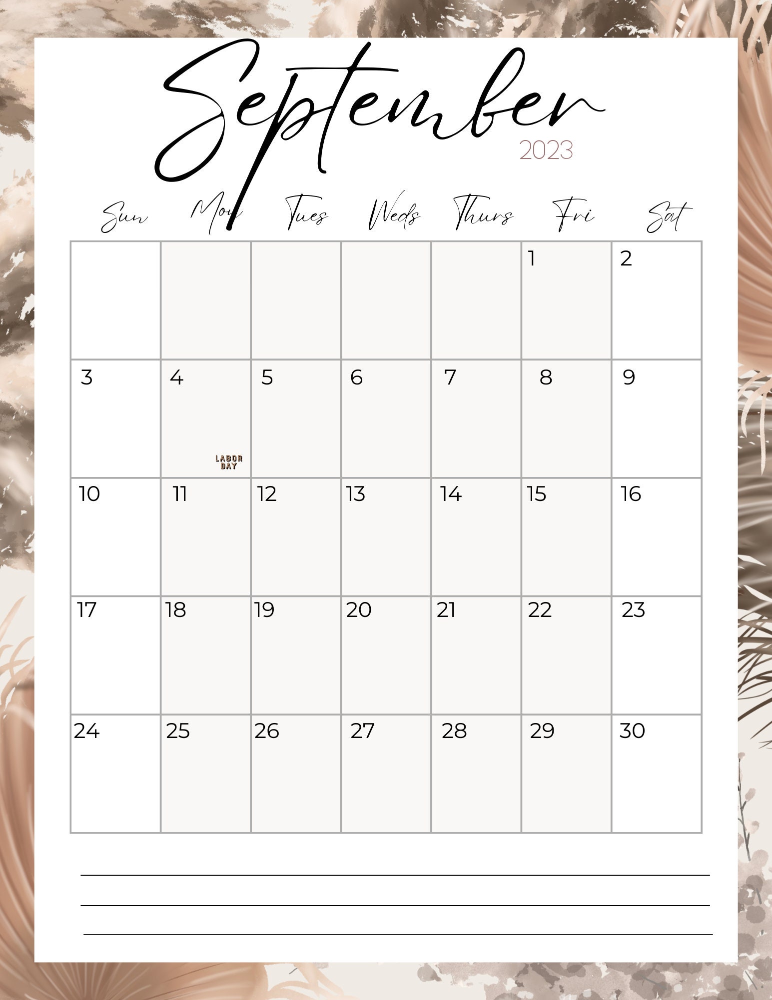 Academic Monthly Calendar August 2023-june 2024 - Etsy