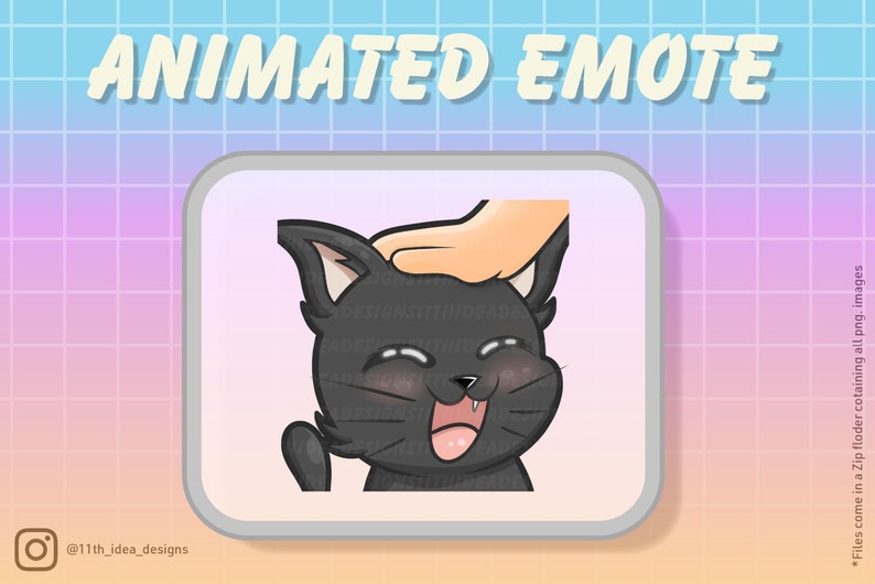Animated Chibi Kitten Pat Emote twitch/discord - Etsy