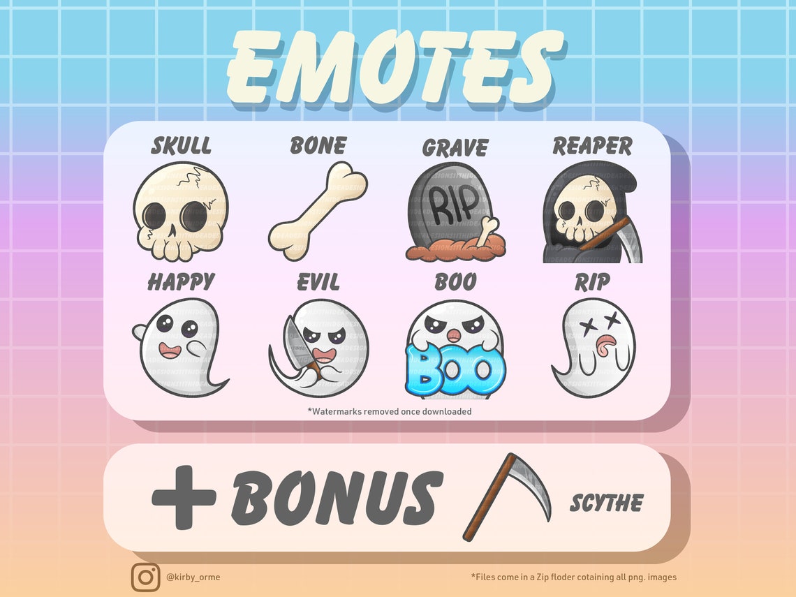 Cute Chibi Spooky/ghost Emote Bundle (twitch/discord) - Etsy