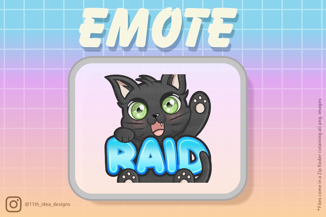 Cute Chibi Kitten Emote Raid (twitch/discord) - Etsy