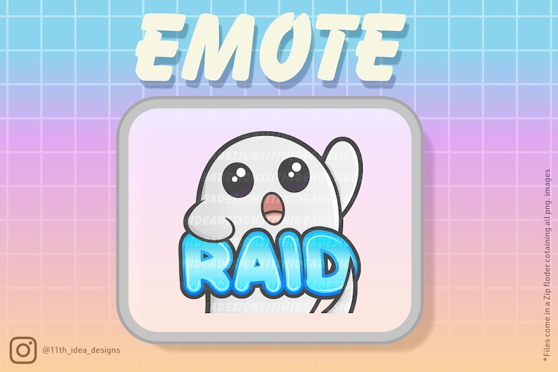 Cute Chibi Ghost Emote Raid (twitch/discord) - Etsy