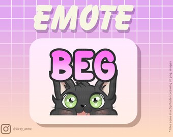 32x Twitch Discord Emotes Black Cat / Kitty / Cats / Stream Emotes Pack ...