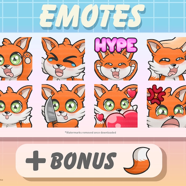 Cute Chibi Kitten Emote Bundle 4 White twitch/discord - Etsy