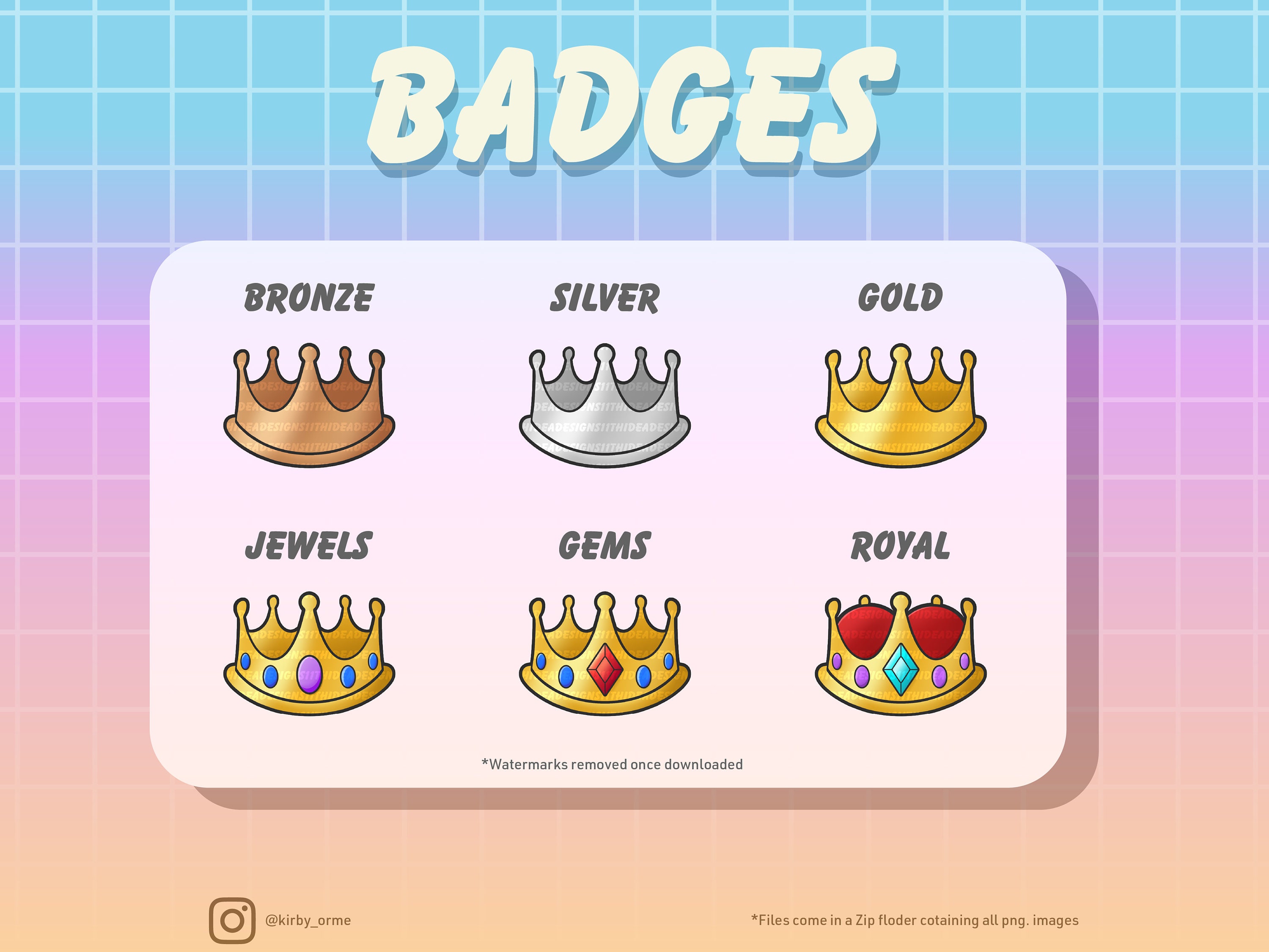 Crown Badge Bundle (twitch/discord) - Etsy