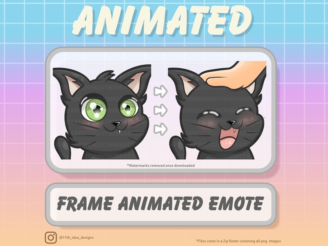 Animated Chibi Kitten Pat Emote (twitch/discord) - Etsy