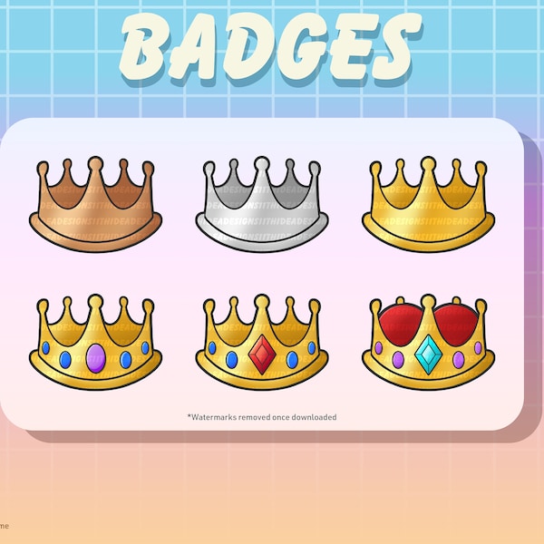 Crown Badge - Etsy