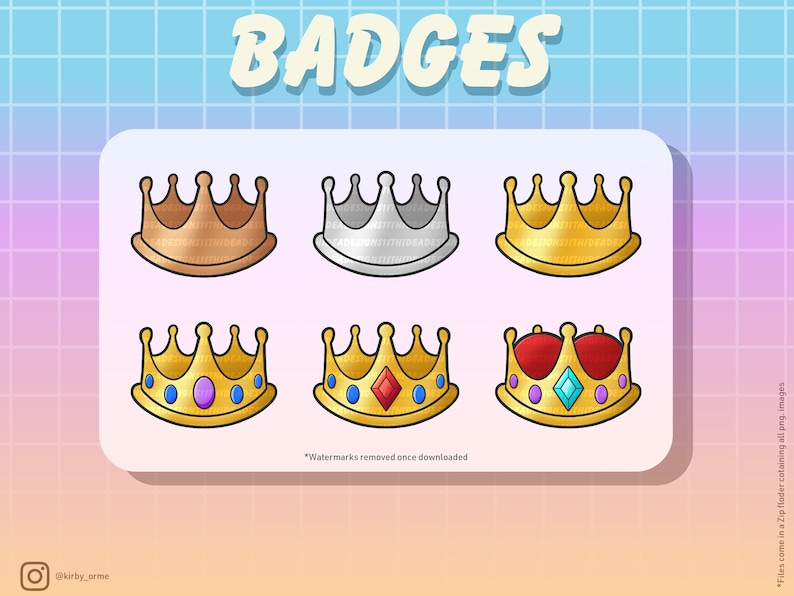 Crown Badge Bundle (twitch/discord) - Etsy