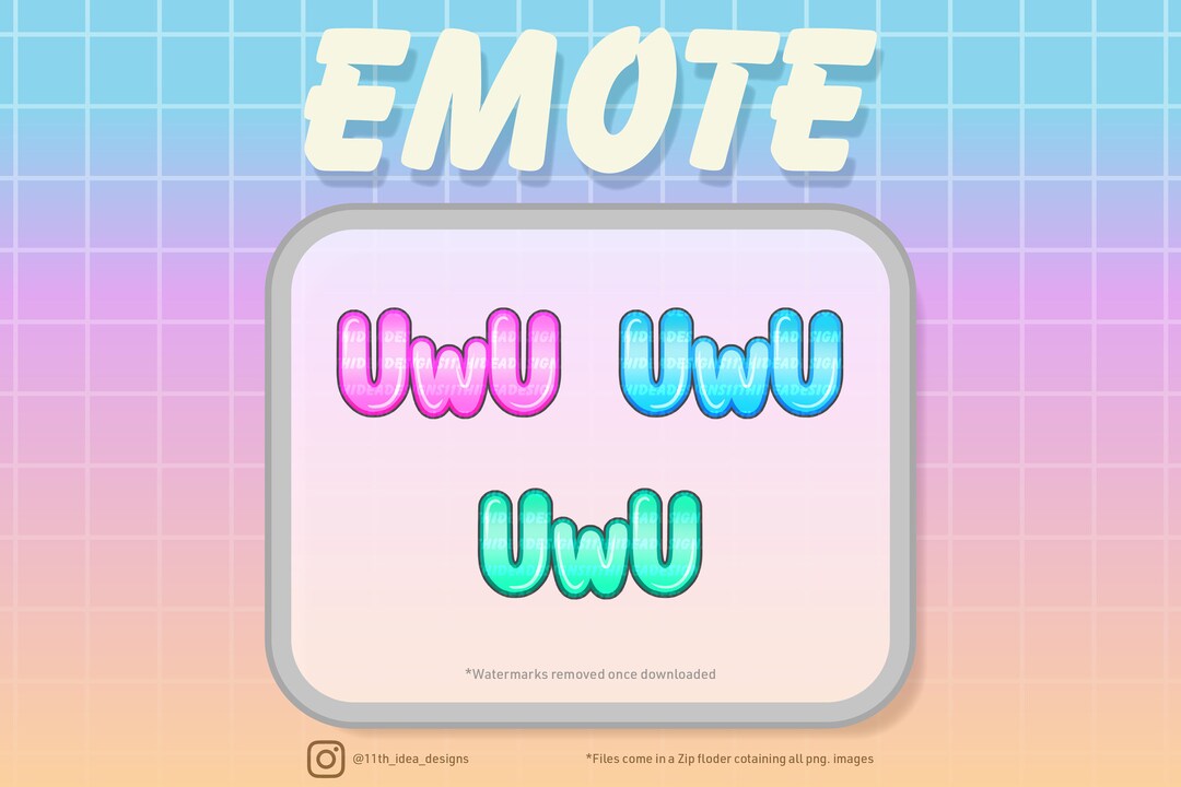 Cute Chibi Uwu Emote 3 Pack (twitch/discord) - Etsy