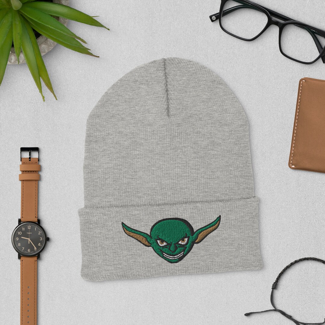 Embroidered Goblin Beanie - Etsy