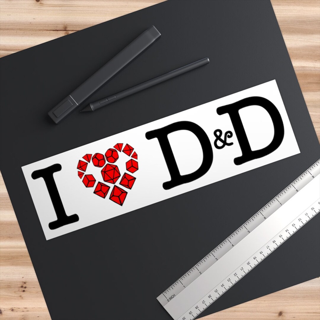 Dungeons and Dragons I Heart D&D Bumper Sticker - Etsy