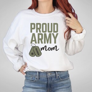 Custom Proud Army Mom Sweatshirt, Military Mom Sweatshirt, Army Mom ...