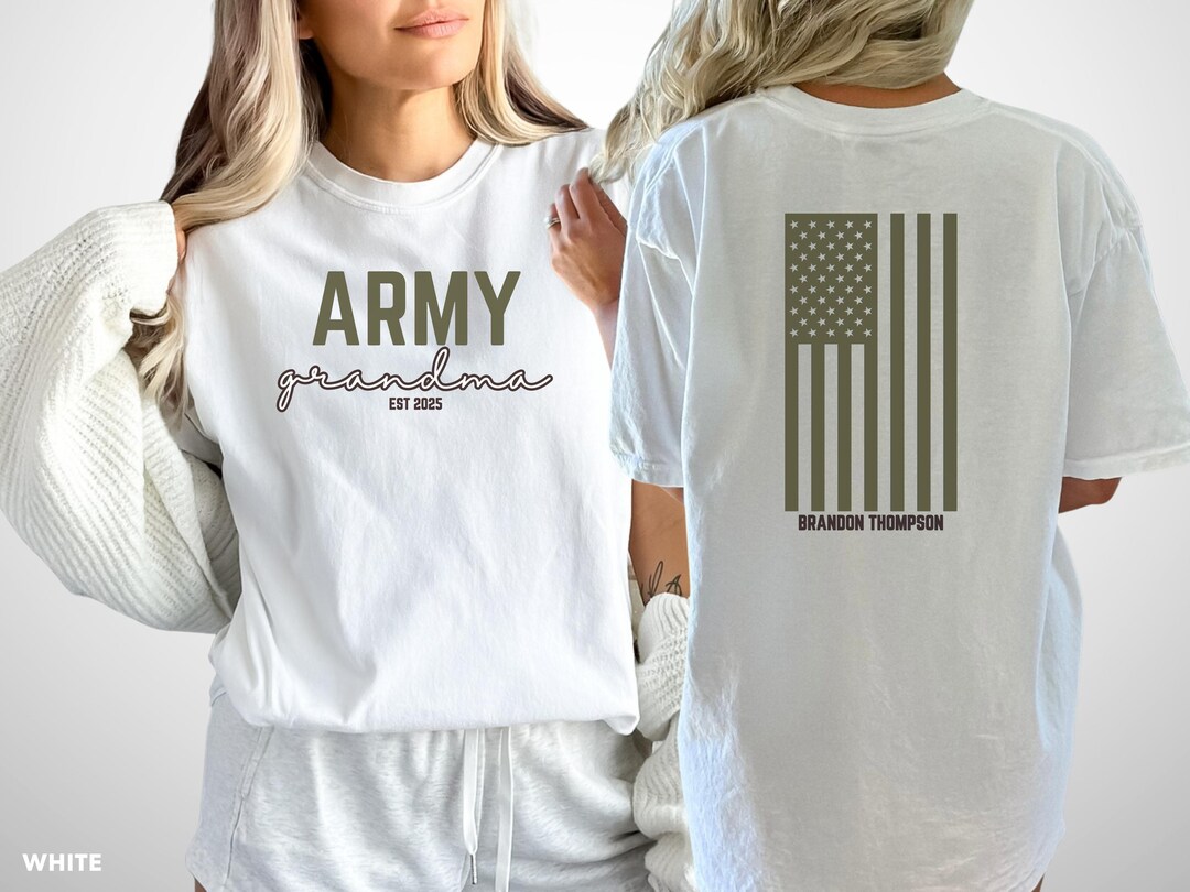 Custom Proud Army Grandma Shirt, Personalized Army Grandma Gift for ...