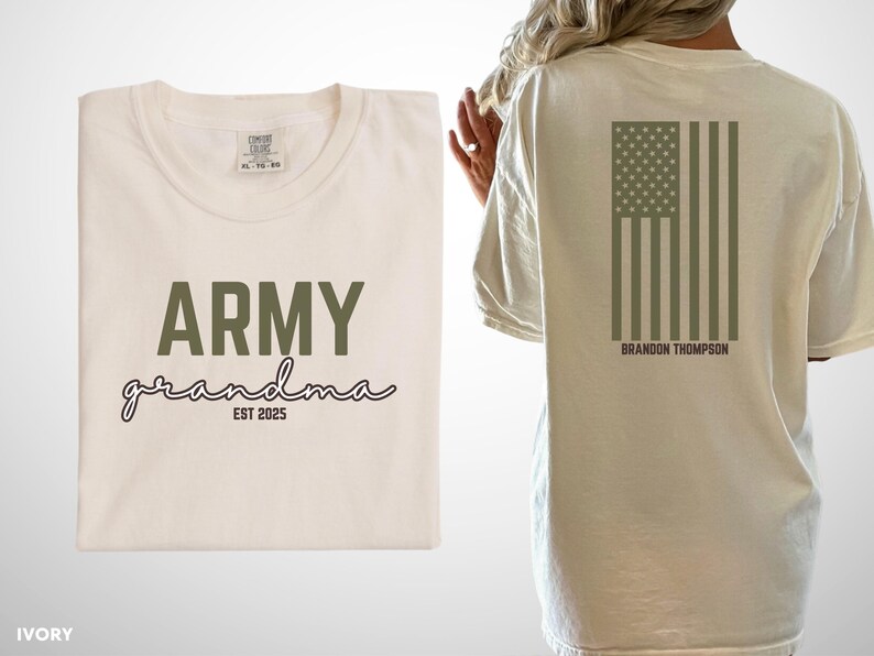 Custom Proud Army Grandma Shirt, Personalized Army Grandma Gift for ...