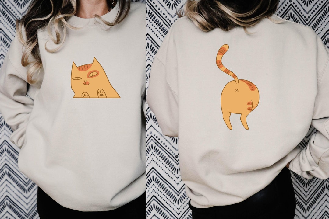 Funny Orange Cat Sweatshirt, Orange Cat Sweater, Orange Cat Shirt ...
