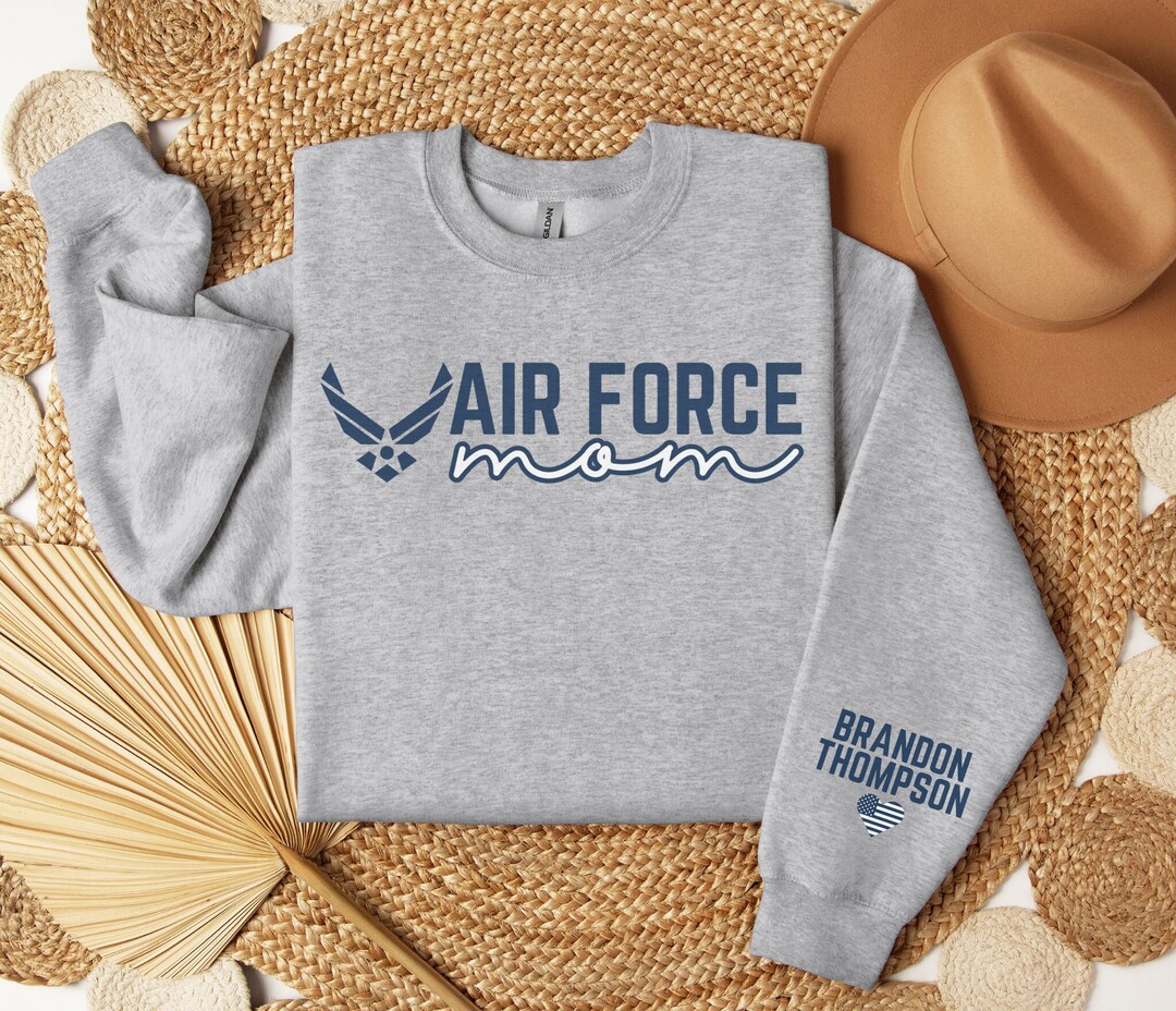 Custom Proud Air Force Mom Sweatshirt, Airforce Mom Sweater, Air Force ...