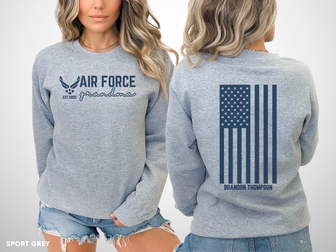 Custom Proud Air Force Grandma Sweatshirt, Airforce Grandma Sweater ...