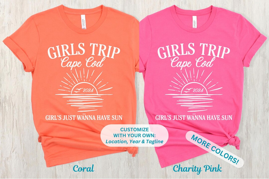 Custom Location Girls Trip Shirts, Girls Weekend Tshirts, Beach Girls Trip Matching Shirts ...