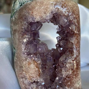 Pink Amethyst Geode Cave: Druzy Crystal Portal Point - Etsy