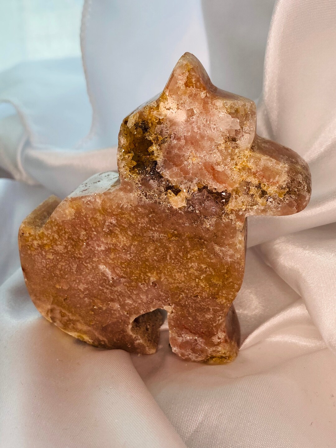 Super Stunning Grade a Sparkly Pink Amethyst Druzy Dog - Pink Amethyst ...