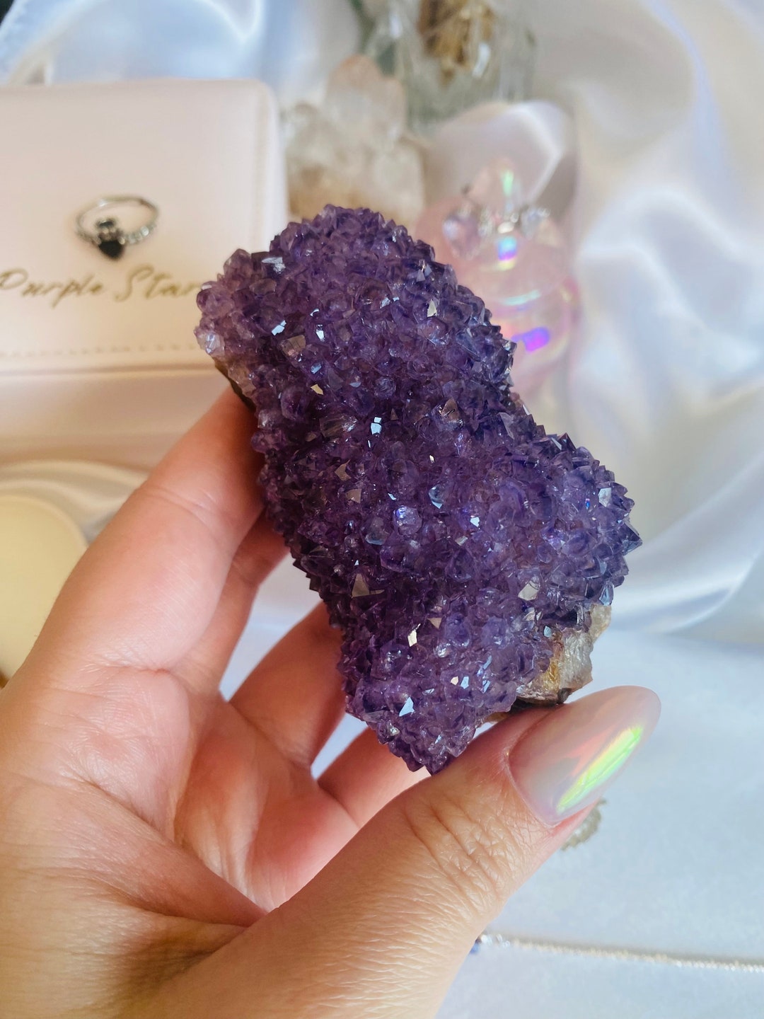 Uruguay Amethyst Rosette Flower Growth Geode Cluster Rare Formations - Etsy