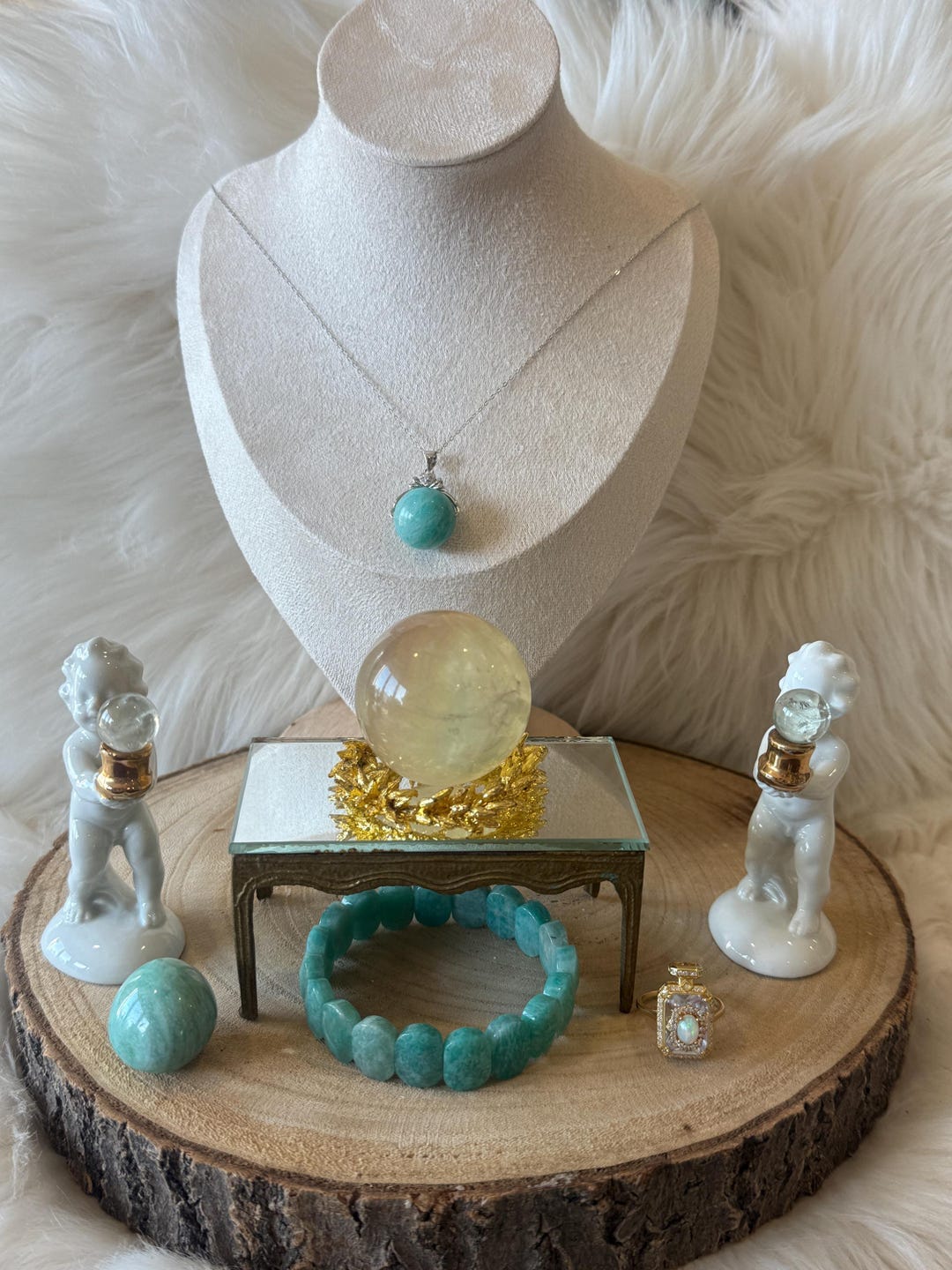 X2 Angel Twin Angel Porcelain Sphere Crystal Stands Angel Stands Not ...