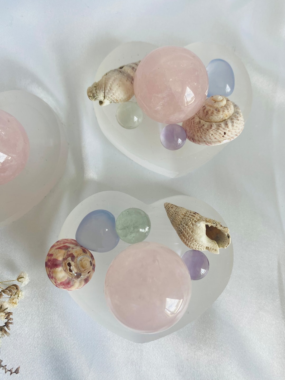 Sea Love Bowls Selenite Heart Bowl Charging Mini Spheres Star Light ...