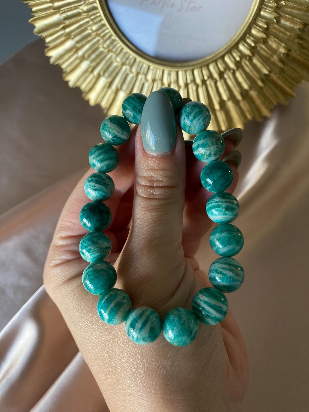 HIGH QUALITY Old Amazonite 11.6mm Bracelet * High Quality * Serenity ...
