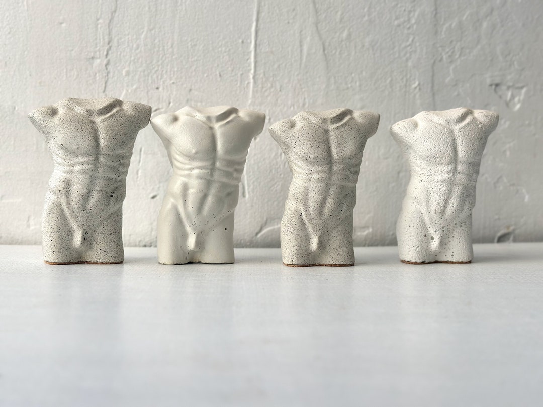 Bookshelf Decor Male Sculpture Decorative Object Torso Sculpture - Etsy