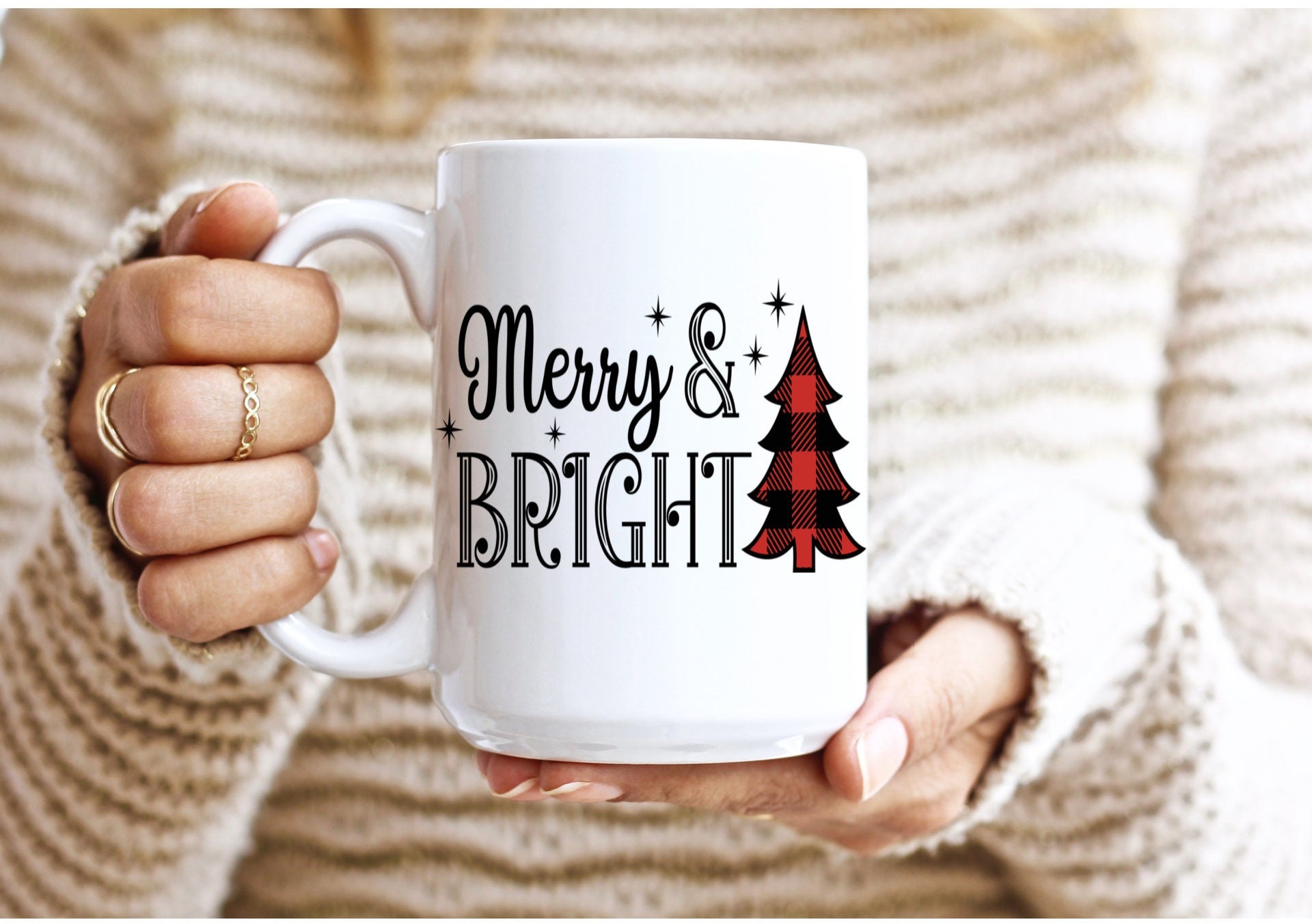 Merry and Bright Mug - Etsy