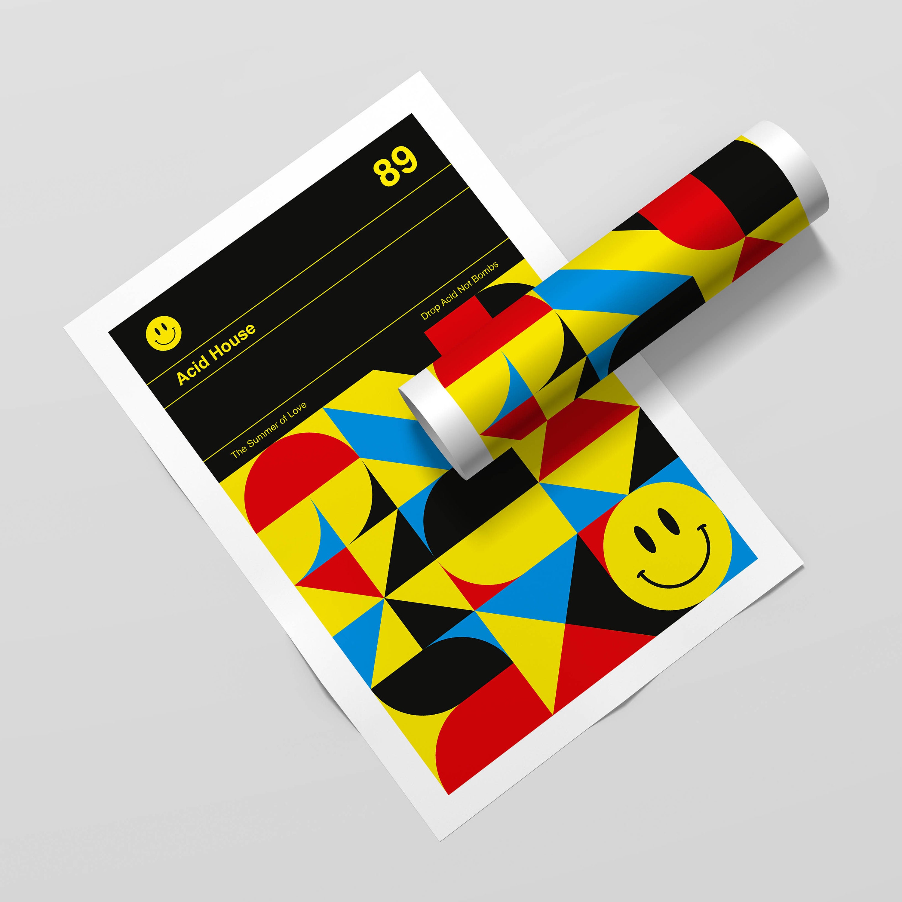 Acid House Art Print Retro Style Illustration Poster Old - Etsy UK